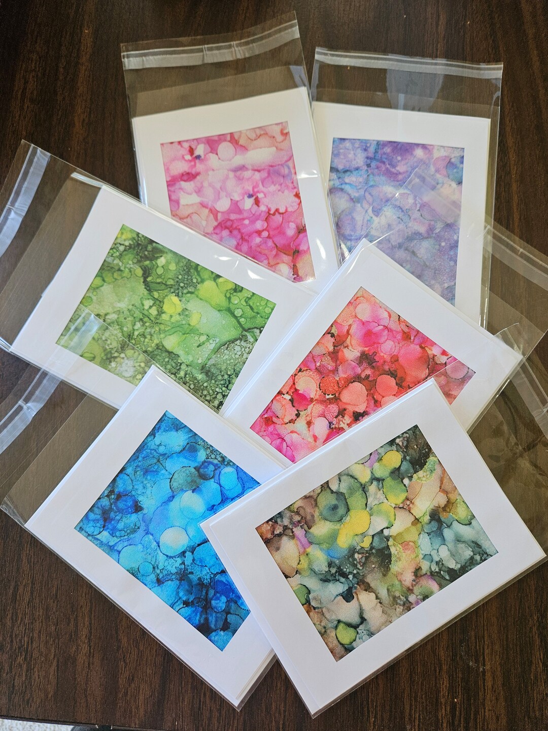 Fabric Thank-you Cards set of 6 - Etsy
