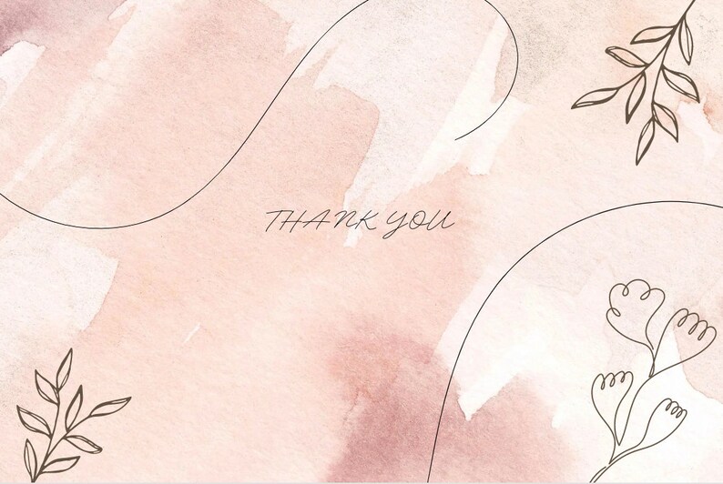 Boho Thank You Card Bundle - Etsy