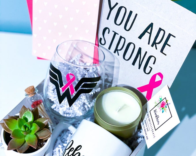 Breast Cancer Awareness Gift Box Thinking of You Hug in a Mug Gift for Survivor Gift for Best ...