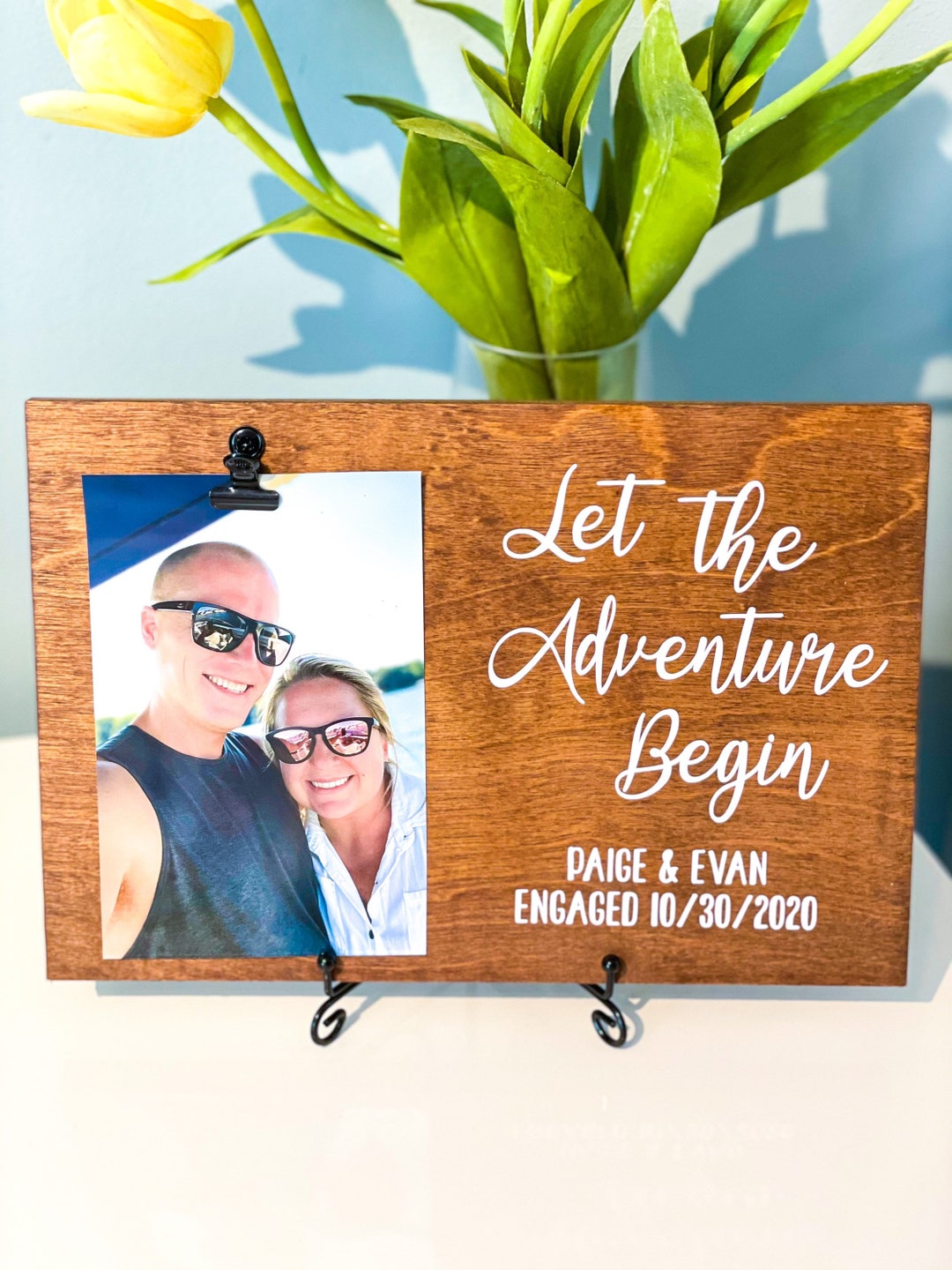 The Best is yet to Come Engagement Gift Keepsake Personalized Wood ...