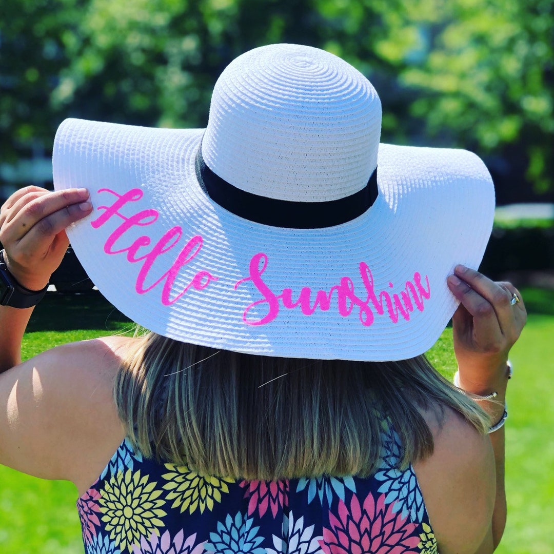 Hello Sunshine Pregnancy/engagement Announcement Floppy Sun Hat ...