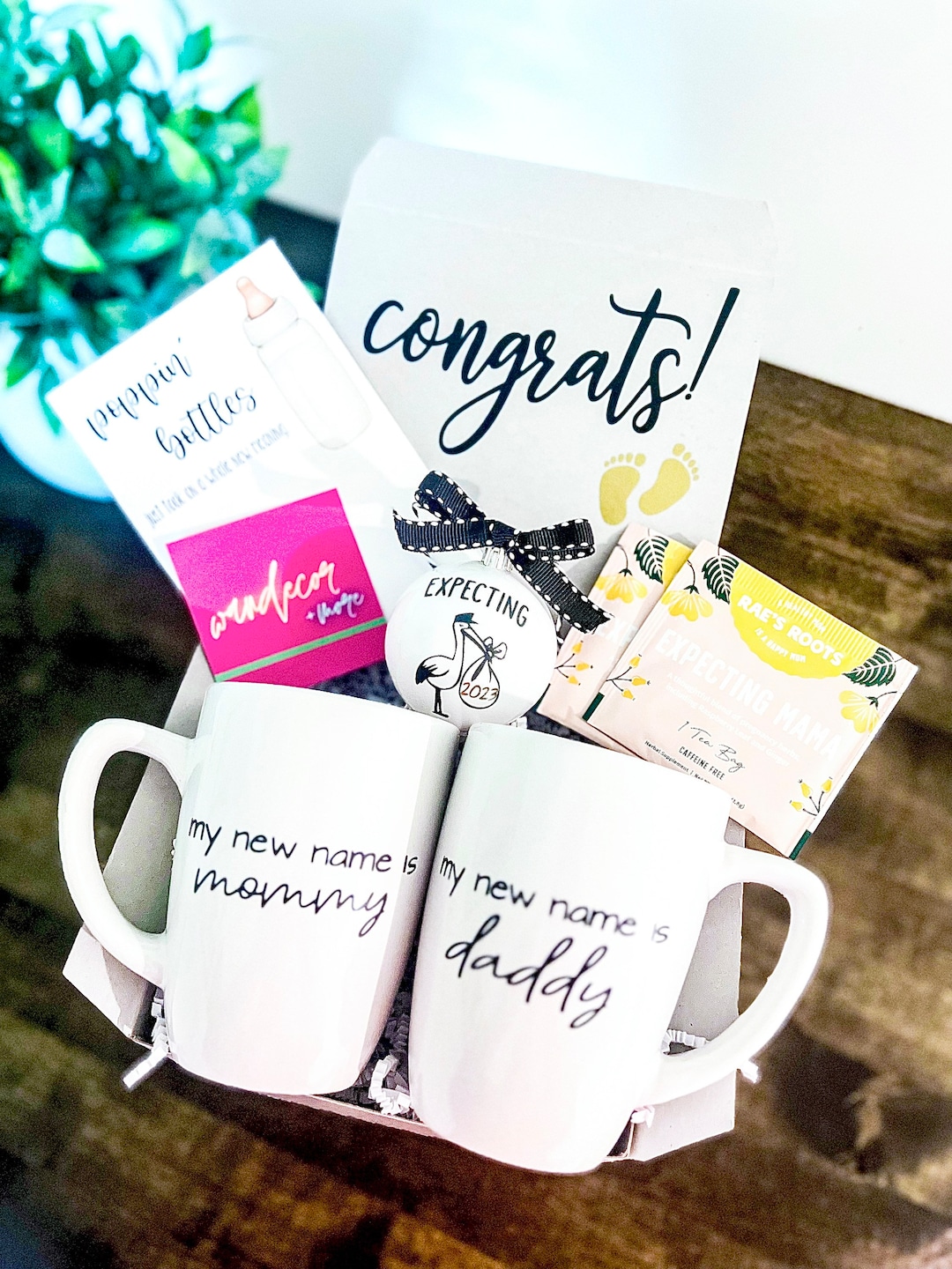 Expecting Parents Gift Box Gift Box for Parents to Be My New Name is ...