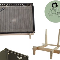 Natural Pi Amp Stand: Handmade Solid Wood Angled Guitar Amplifier Stand ...