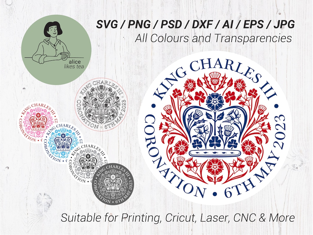KING CHARLES III Official Coronation Emblem Logo - Digital Download ...