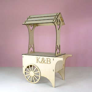 CANDY CART *personalised* Large Wedding Party Sweet Display Stand ...