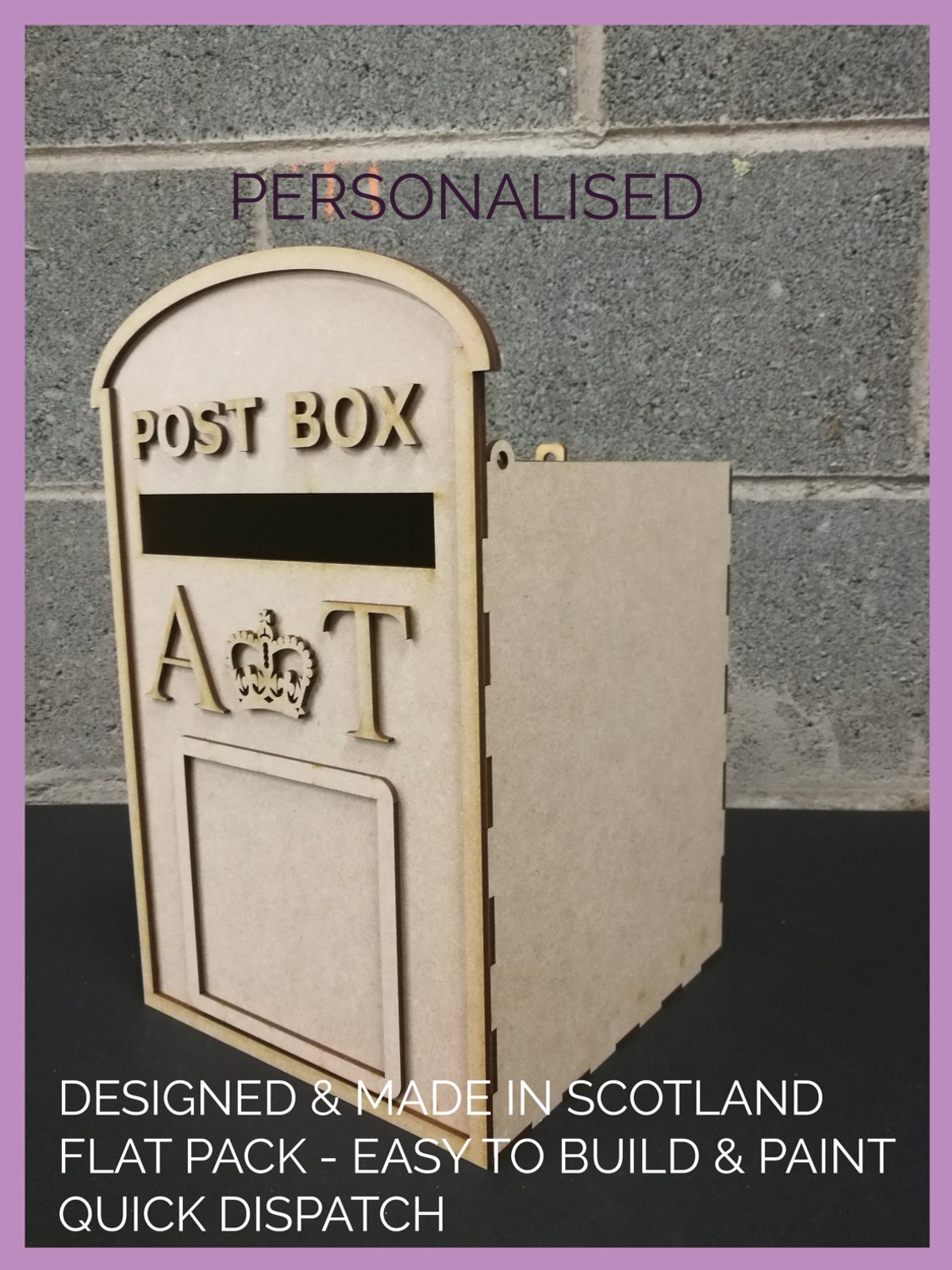 PERSONALISED Wedding Post Box Party Royal Mail Style Flat - Etsy UK