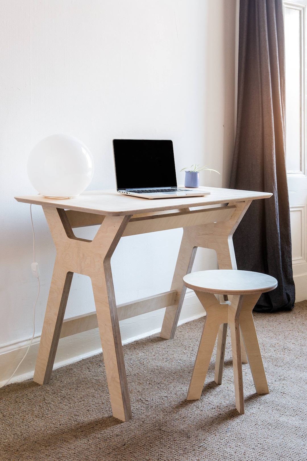 Work From Home Simple Plywood Computer Desk - Etsy UK