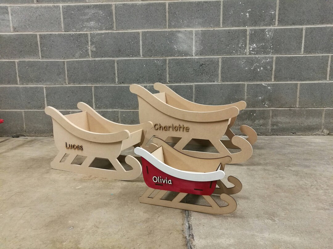 PERSONALISED* Santa's Sleigh, Christmas Box, Treat Box, Toy Box, Sledge ...