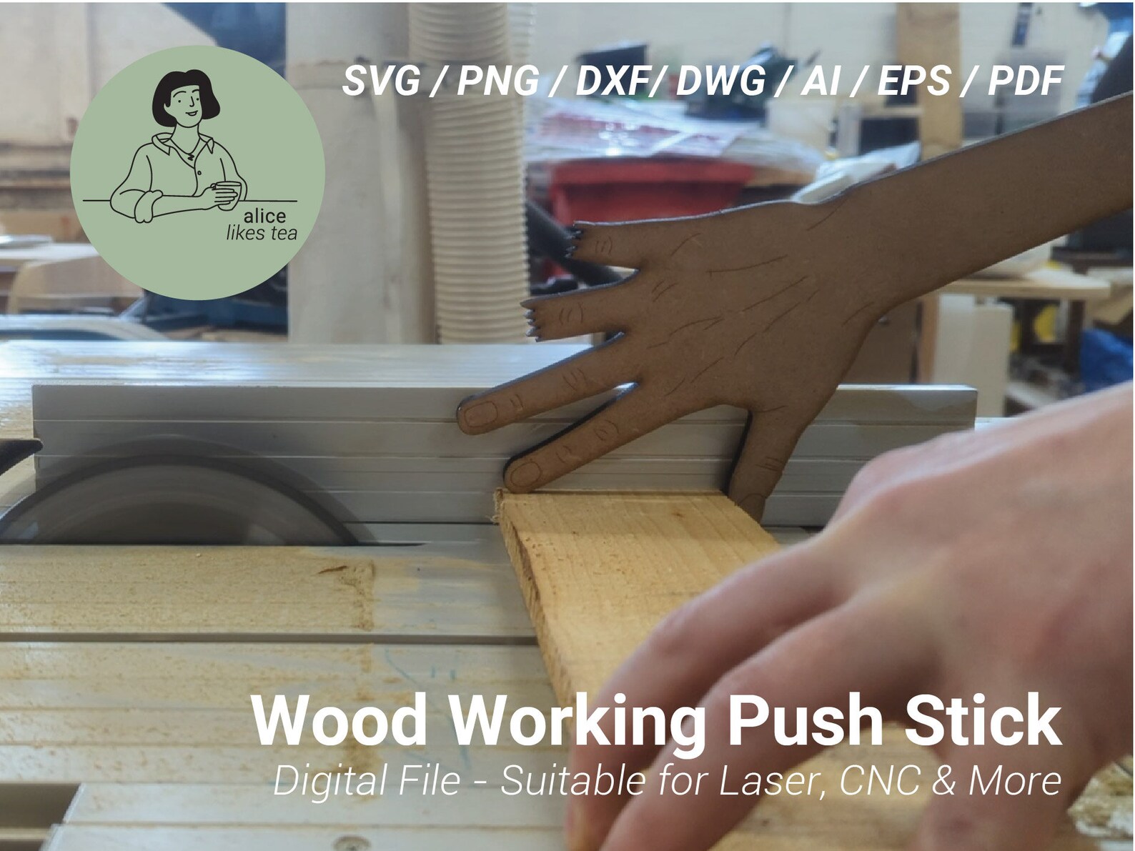 Missing Finger Push Stick for Woodworking - Funny Workshop Table Saw ...