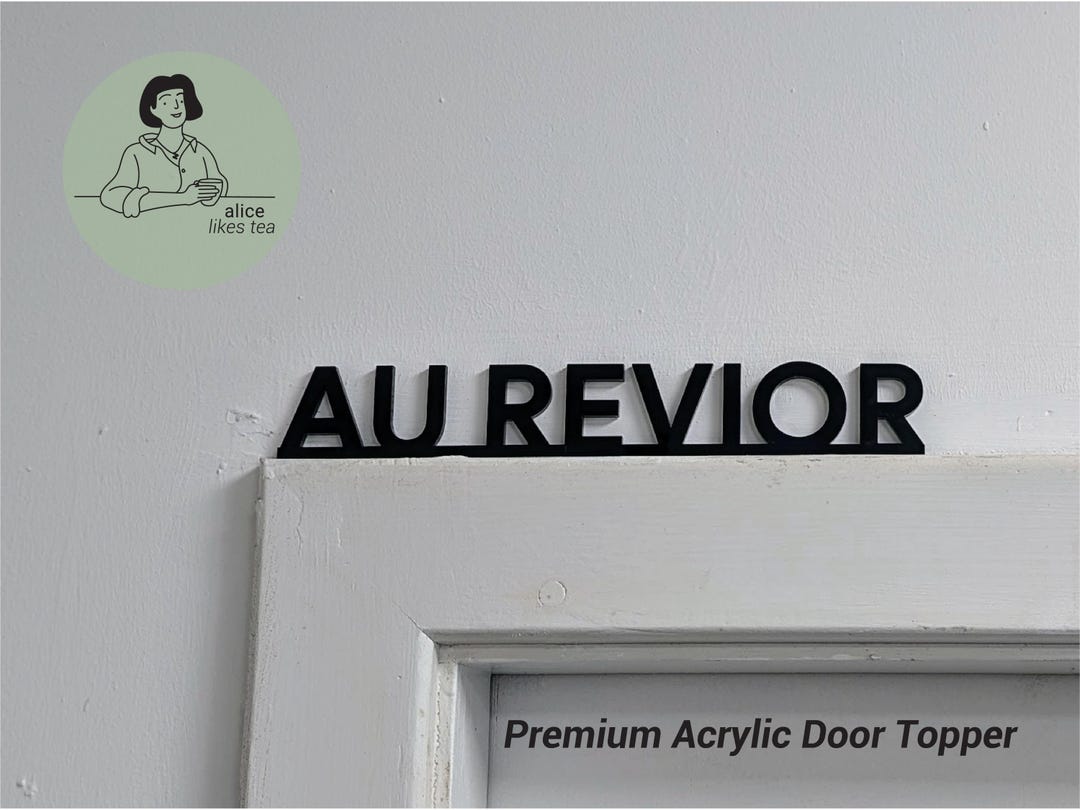 Au Revoir Premium Acrylic Door Topper Shelf Decor Perfect Gift Front ...