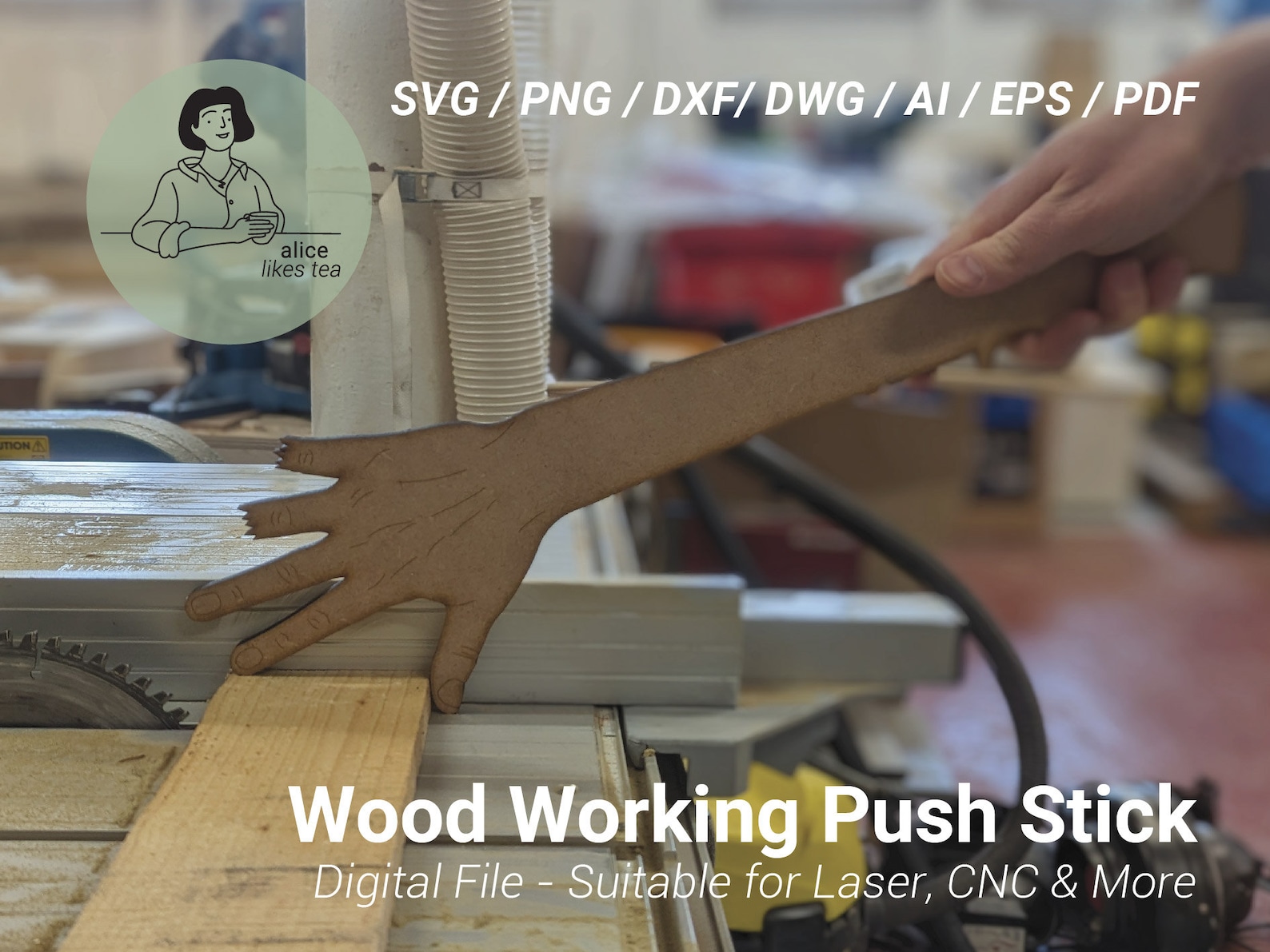 Missing Finger Push Stick for Woodworking - Funny Workshop Table Saw ...
