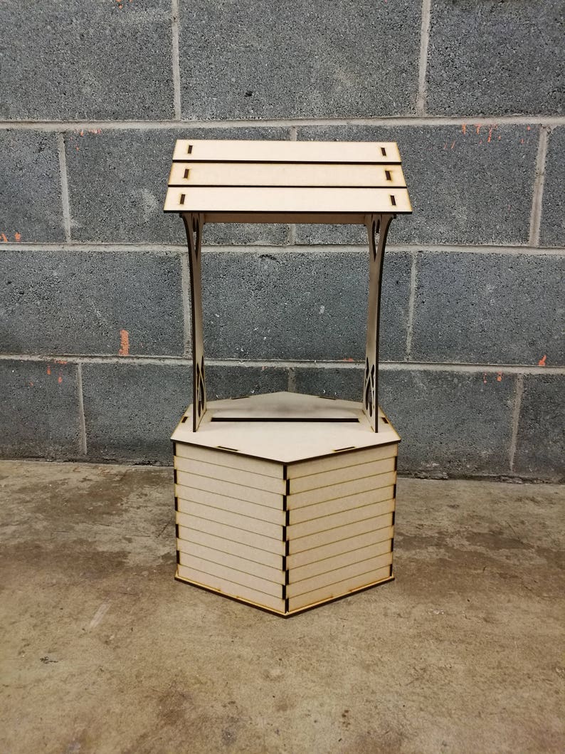 Extra Large personalised Wedding Wishing Well Box Flat - Etsy