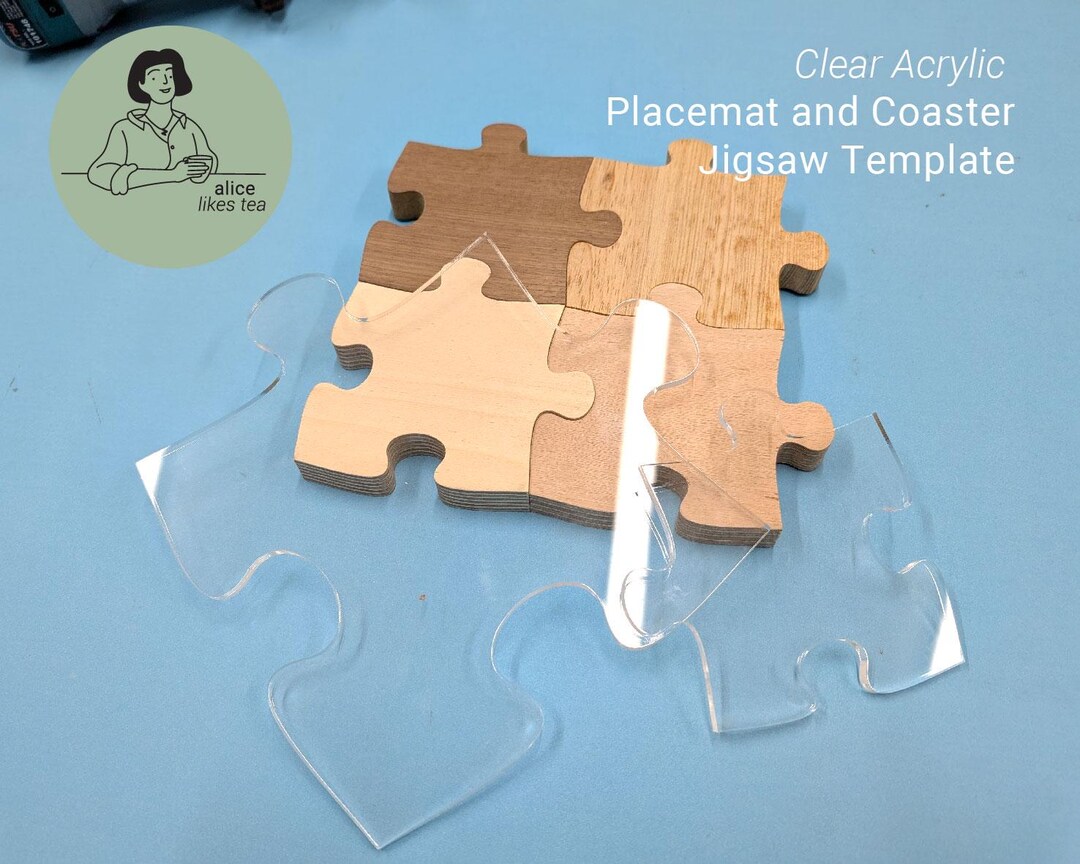 Jigsaw Puzzle Coaster Router Jig - Template - Clear Acrylic - Reusable ...