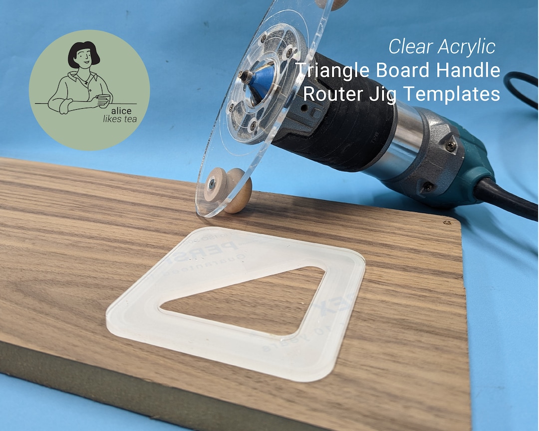 Acrylic Cutting Board Triangle Corners Router Jig - Clear Acrylic ...