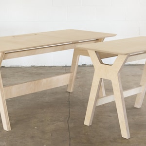 Work From Home Simple Plywood Computer Desk - Etsy UK