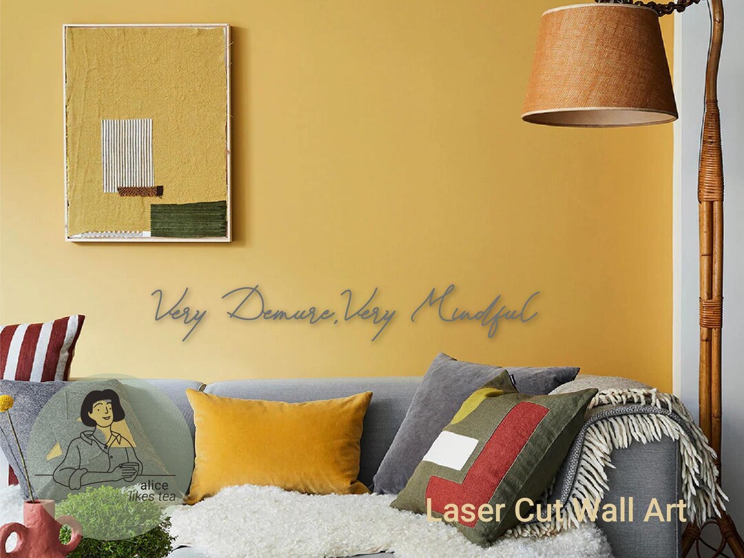 Very Demure, Very Mindful - Wooden Word Art - Calligraphy - Perfect ...