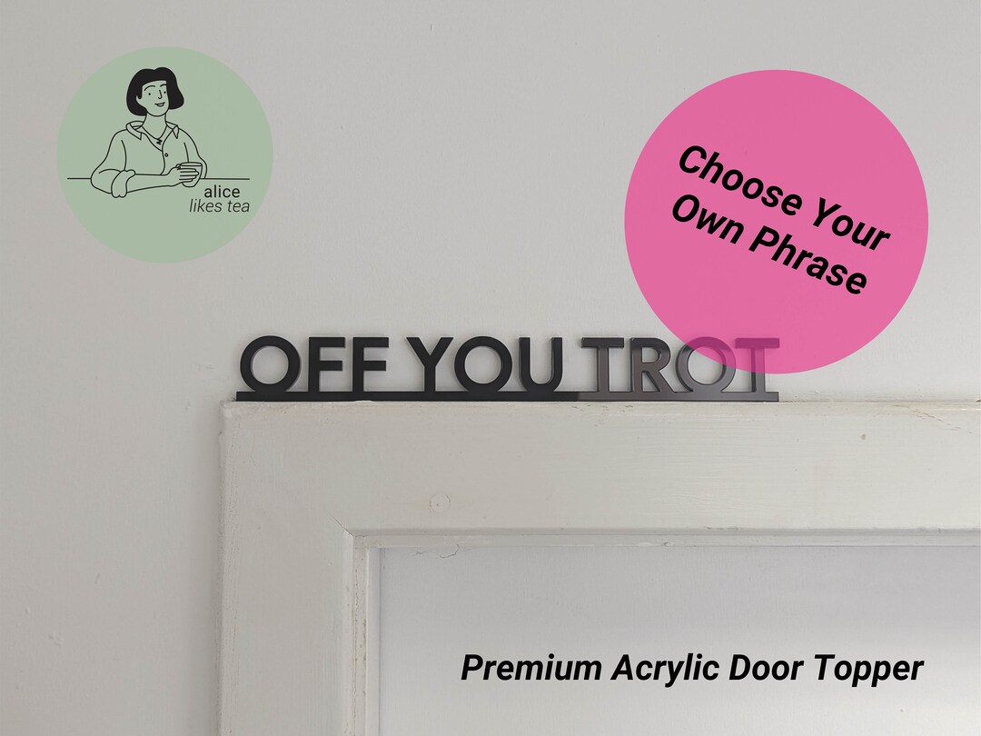 CUSTOM Design - Premium Acrylic Door Topper - Shelf Decor - Perfect ...