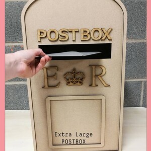 Christmas X Large PERSONALISED Post Box, Party, Royal Mail Style - Flat ...