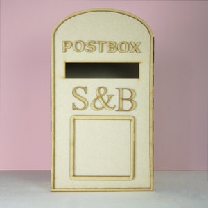 X Large PERSONALISED Wedding Post Box, Party, Royal Mail Style - Flat ...