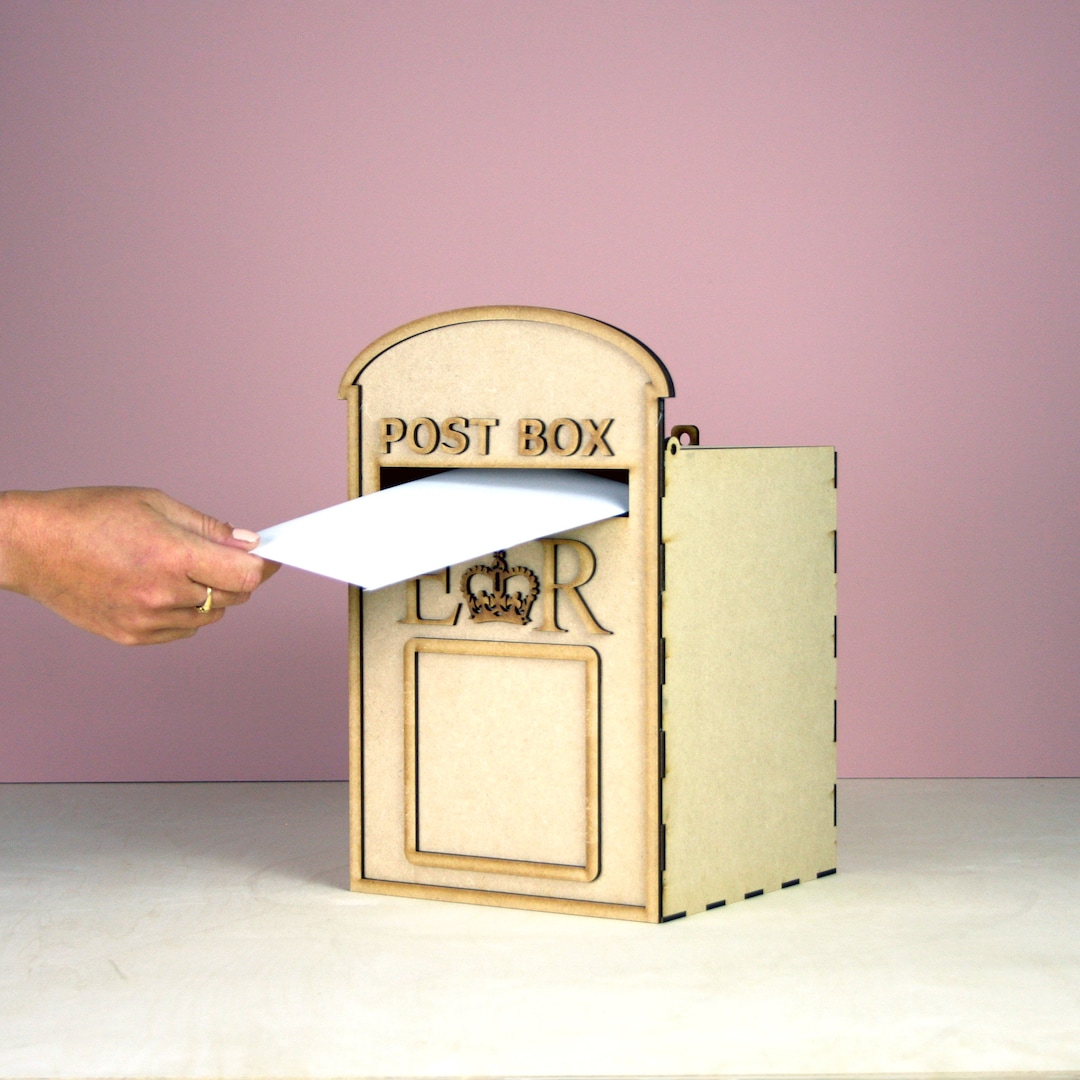 PERSONALISED Wedding Post Box, Party, Royal Mail Style - Flat Pack ...