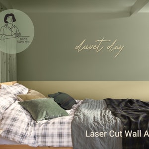 Duvet Day - Wooden Word Art - Calligraphy - Perfect Gift - Bedroom ...