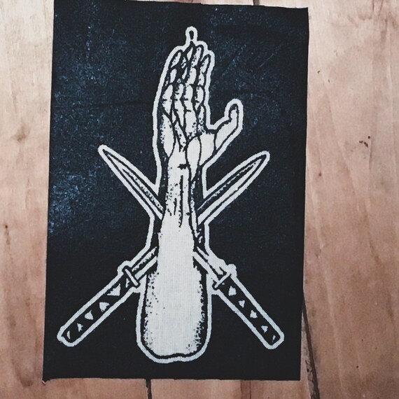 Sword and Wrist screen print patch witchy patch occult | Etsy