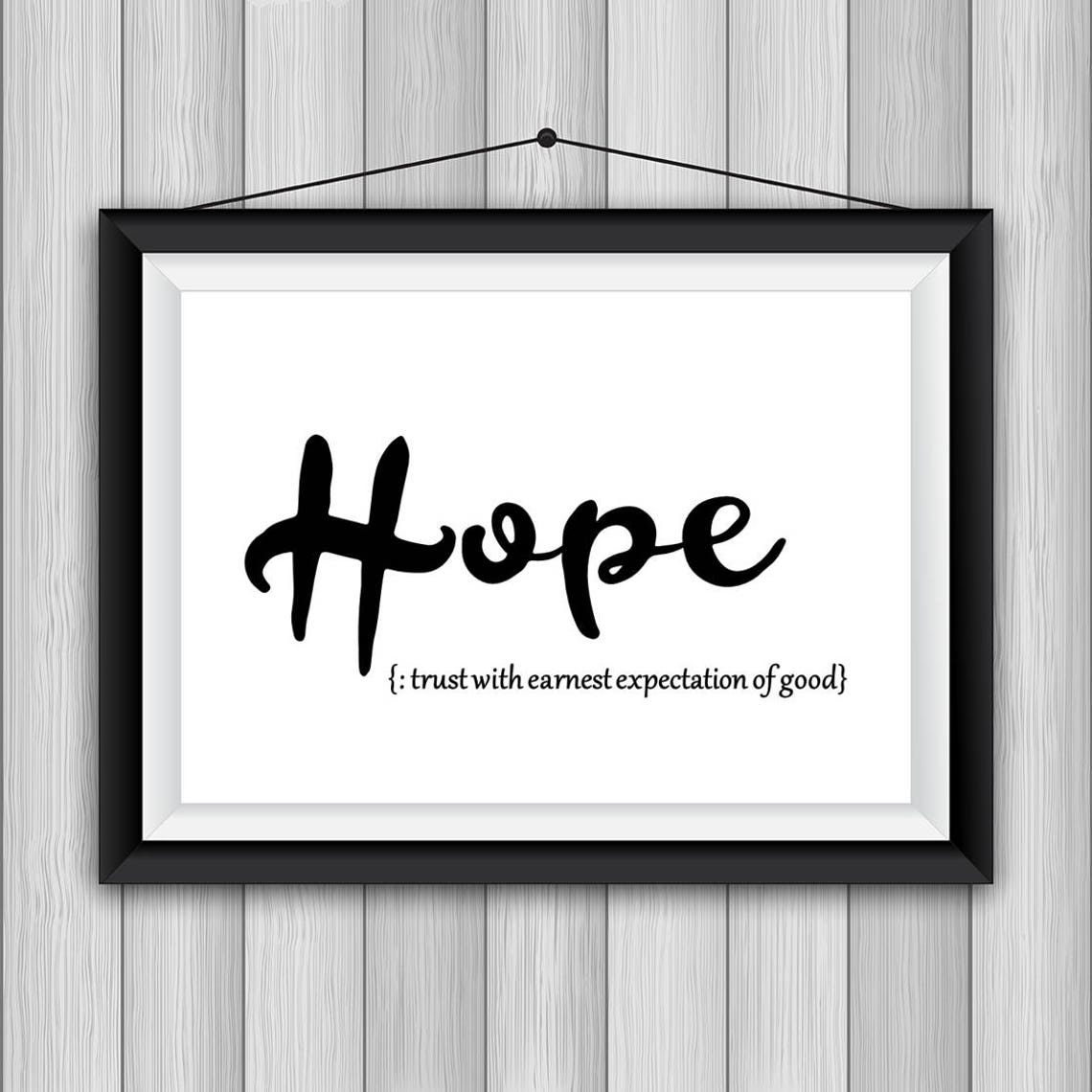 Definition Hope Printable Poster 8x10 - Etsy