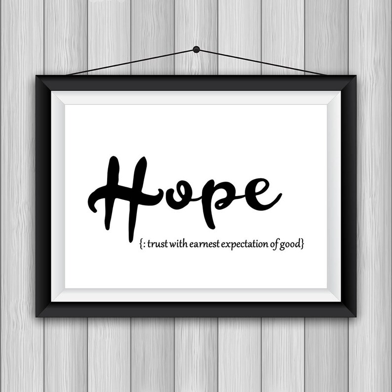 Definition Hope Printable Poster 8x10 - Etsy Definition Hope Printable Poster 8x10 - Etsy