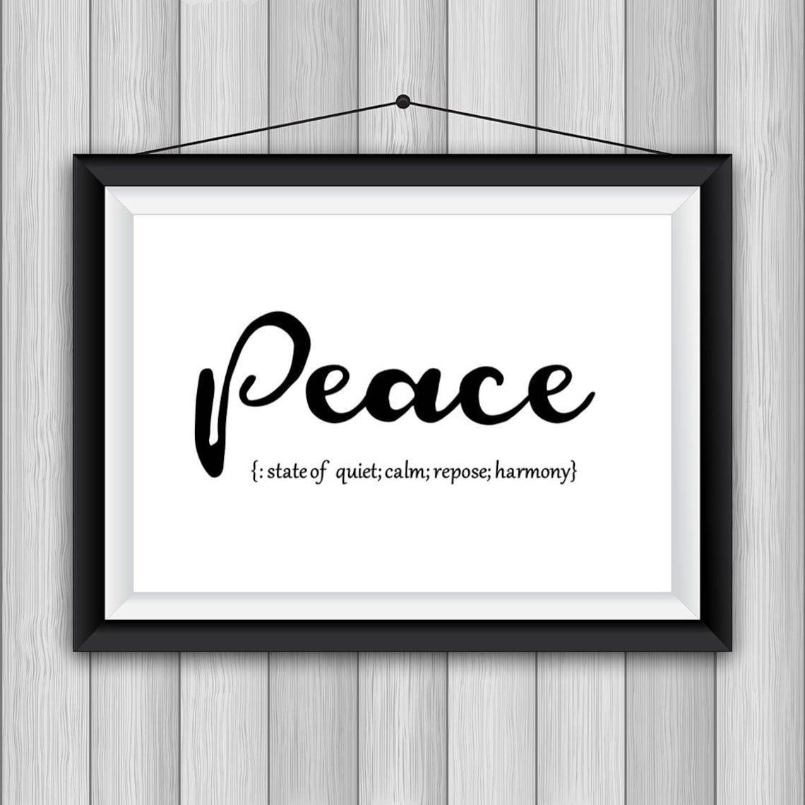 Definition Peace Printable Poster 8x10 - Etsy