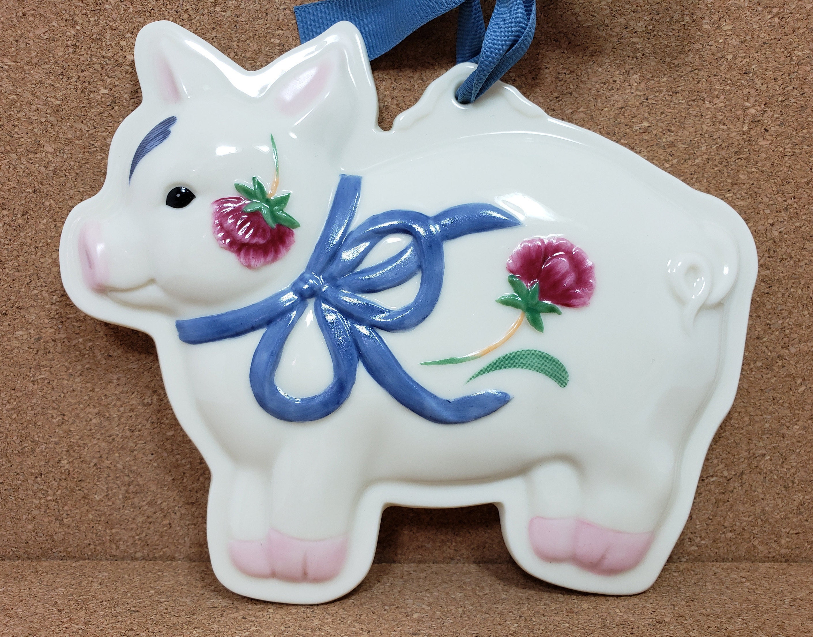 Lenox Pig Cookie Mold / POPPIES ON BLUE Porcelain Cookie Press | Etsy