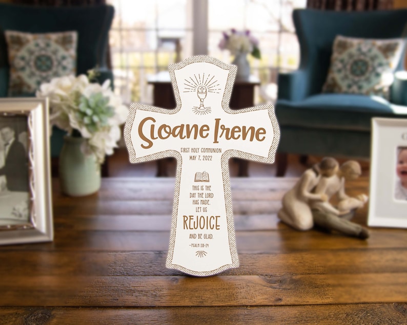 Personalized First Communion Cross for Boys or Girls – Engraved ...