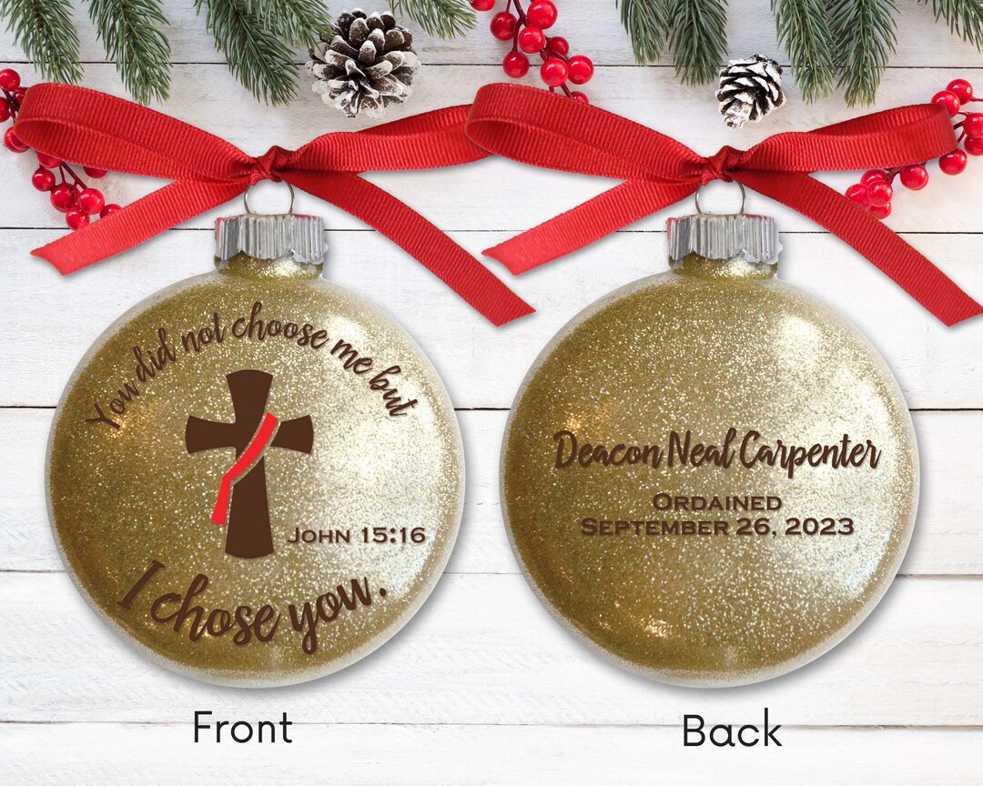 Personalized Deacon Christmas Ornament Diaconate Ordination Gift ...