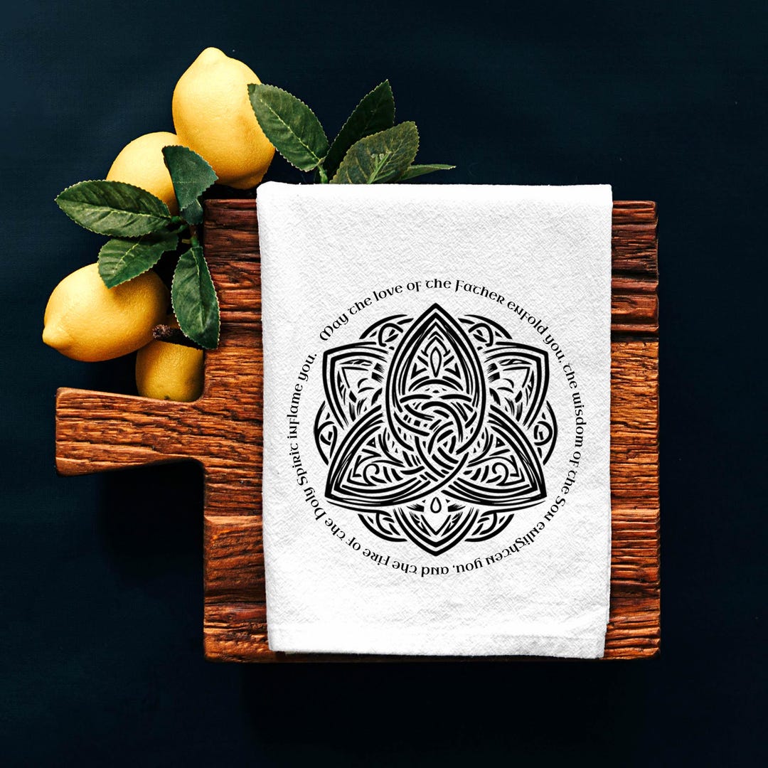 Trinity Knot Celtic Kitchen Towel - Irish Blessing Tea Towel - St ...