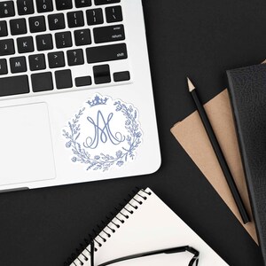 Auspice Maria Sticker - Virgin Mary Monogram - Ave Maria Catholic Vinyl ...