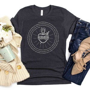 Immaculate Heart of Mary T-shirt - Catholic Shirt for Women - Marian ...