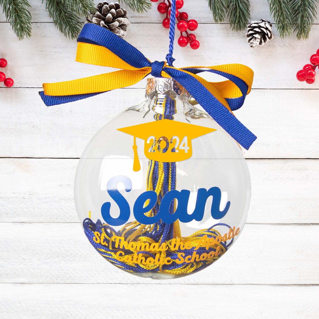 Personalized Graduation Christmas Ornament - Tassel Holder Keepsake ...