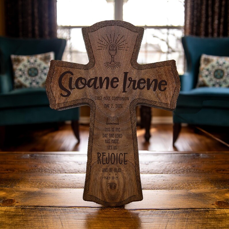 Personalized First Communion Cross for Boys or Girls – Engraved ...
