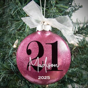 21st Birthday Personalized Christmas Ornament – Cheers to Twenty One ...