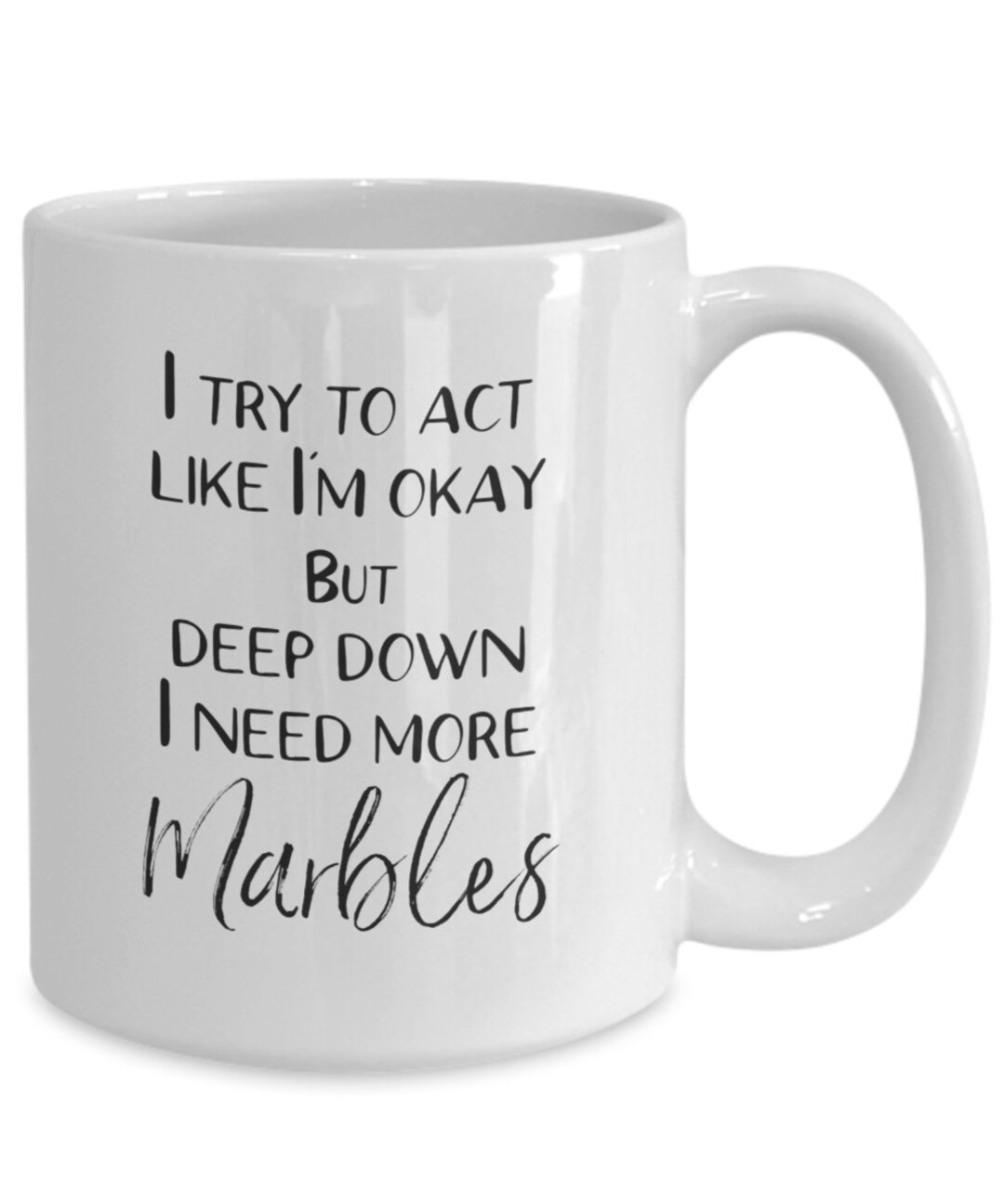 Marble Collector Mug, Gift for Marble Lover, Marble Hoarder Coffee Mug ...