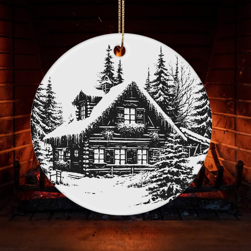 Log Cabin Ornament - Etsy