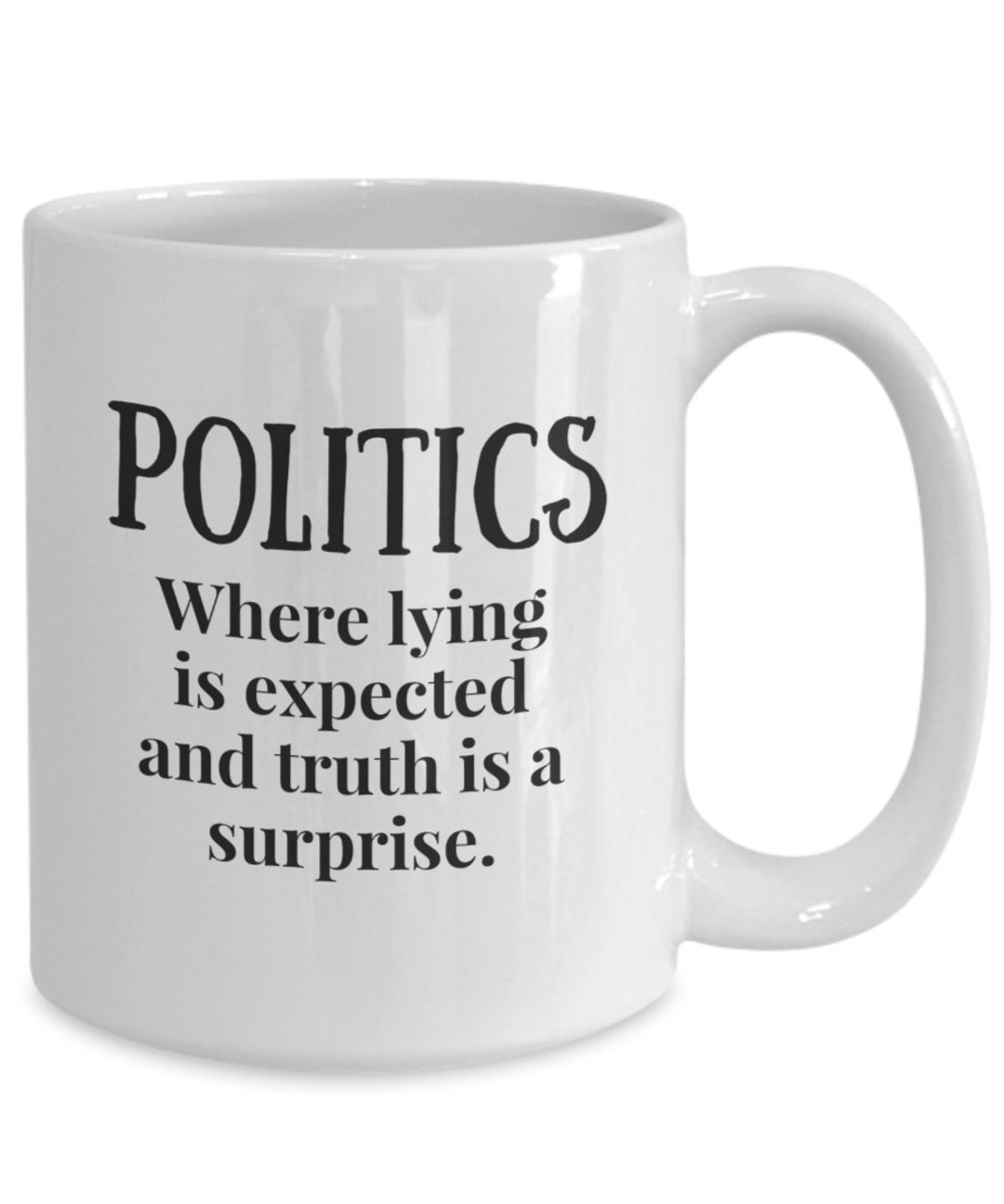 Political Satire Coffee Mug, Gag Gift for Apathetic Person ...
