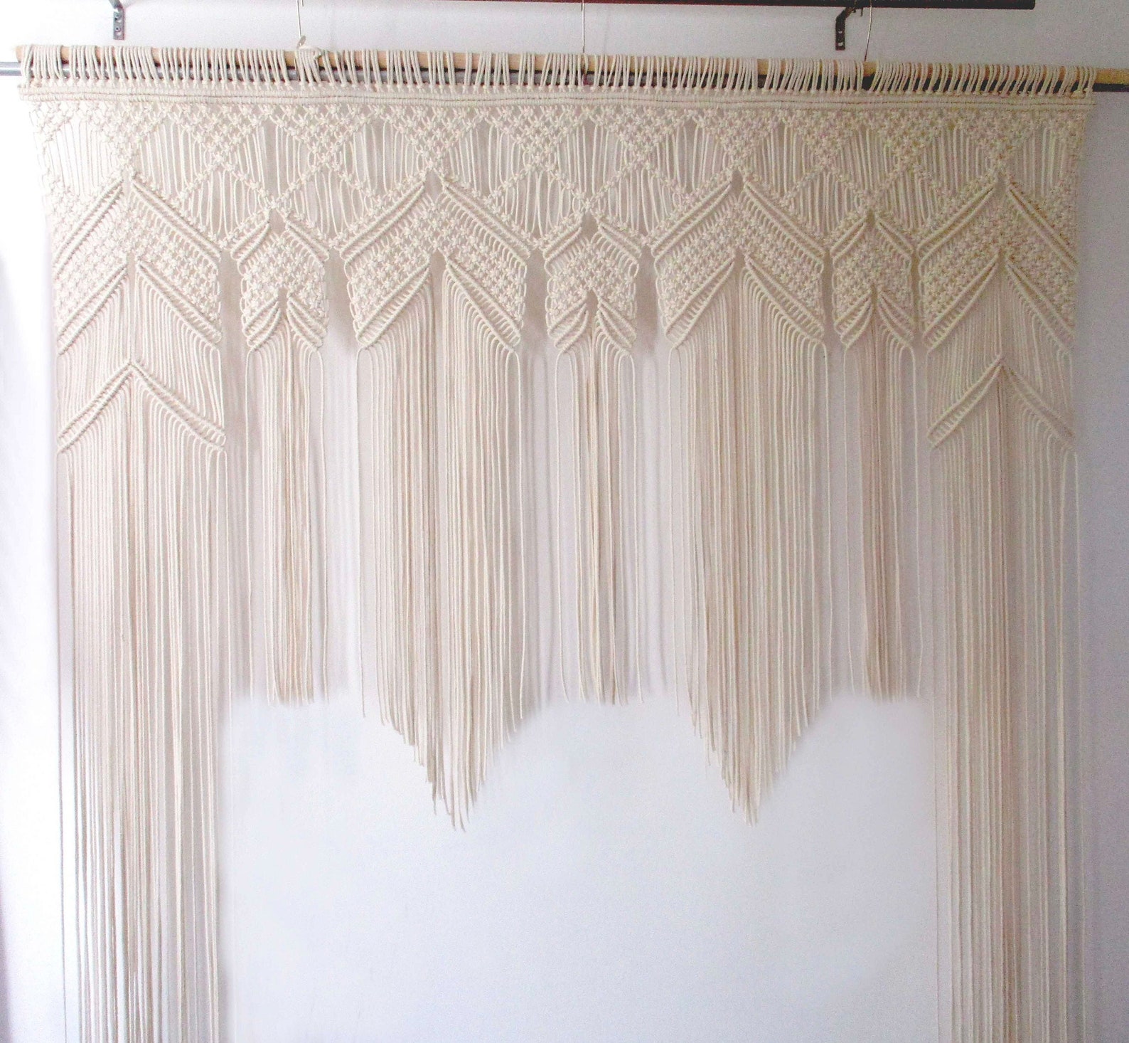 DIY Tutorial for Large Macrame Curtain or Wall Hanging - Etsy