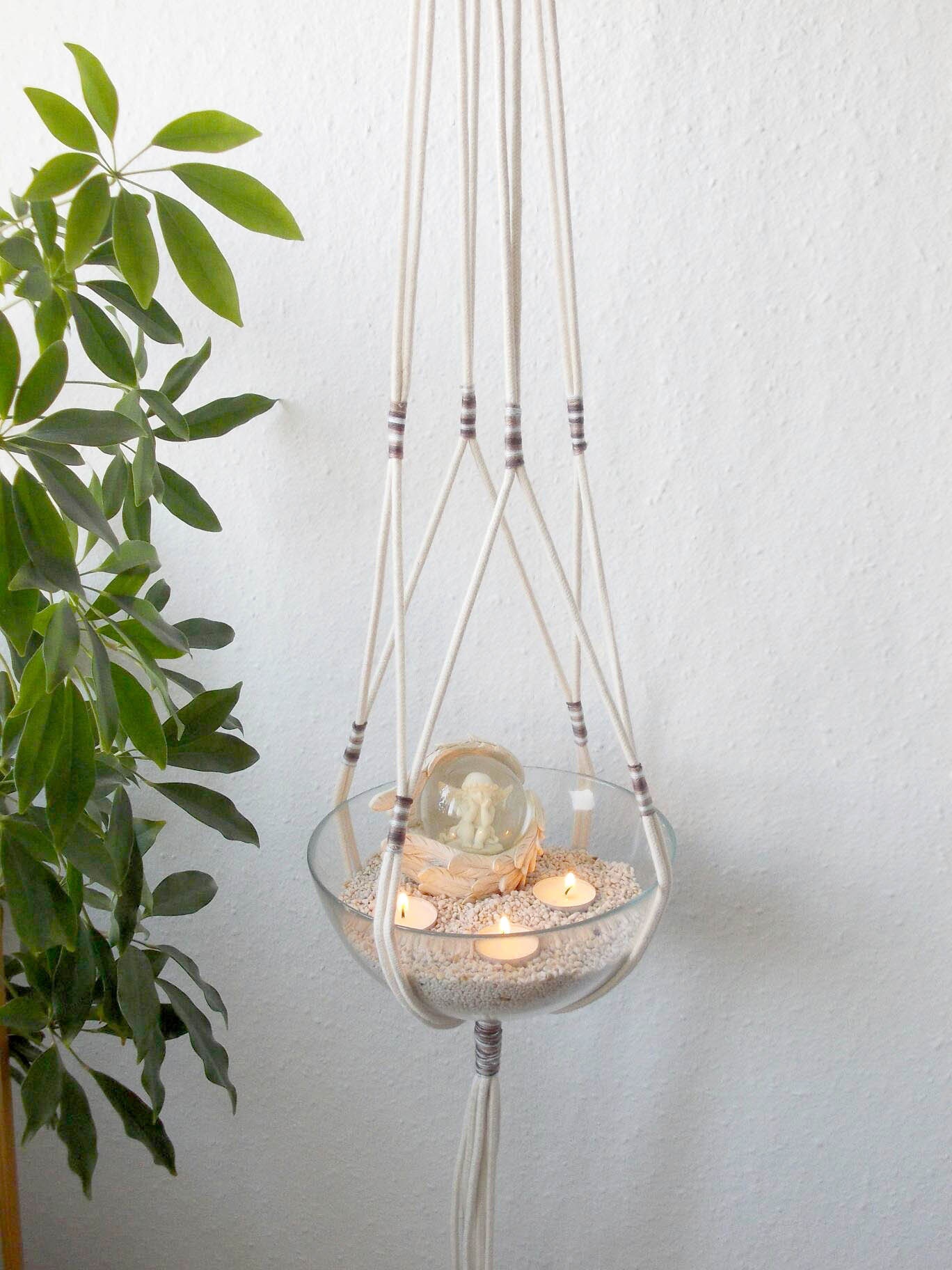 Macrame plant hanger-100% cotton rope from 24'' 60 | Etsy