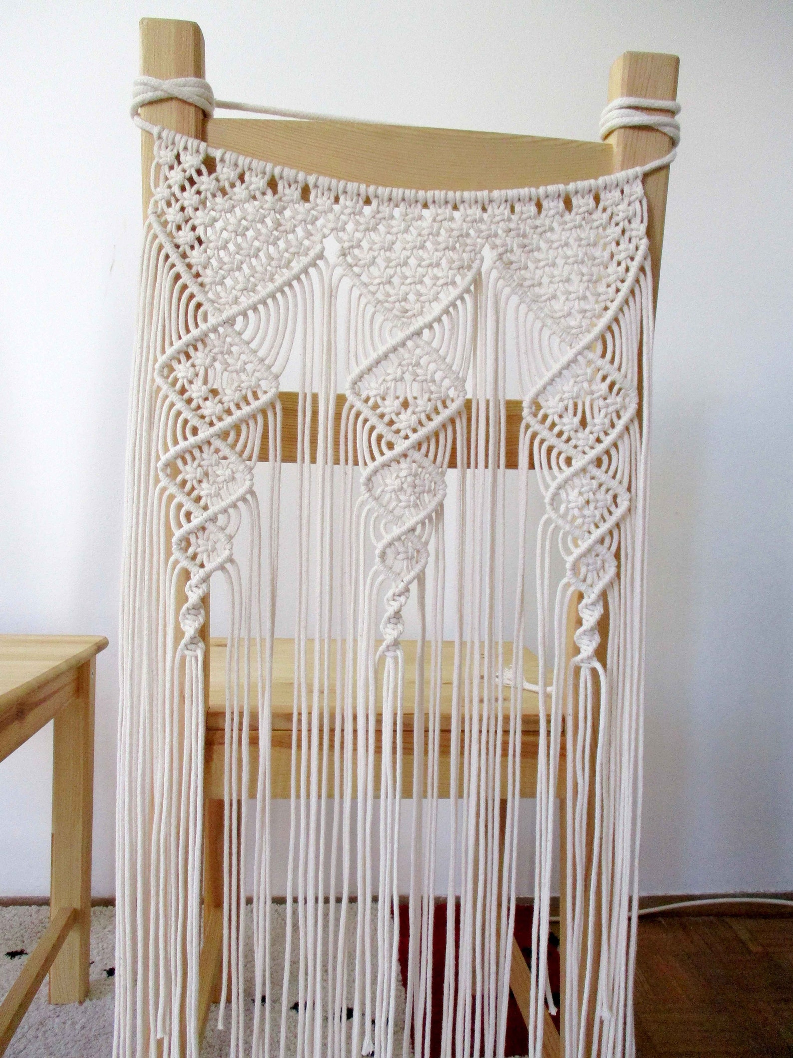 DIY Tutorial for Macrame Chair Backs Wedding Chair Cover - Etsy