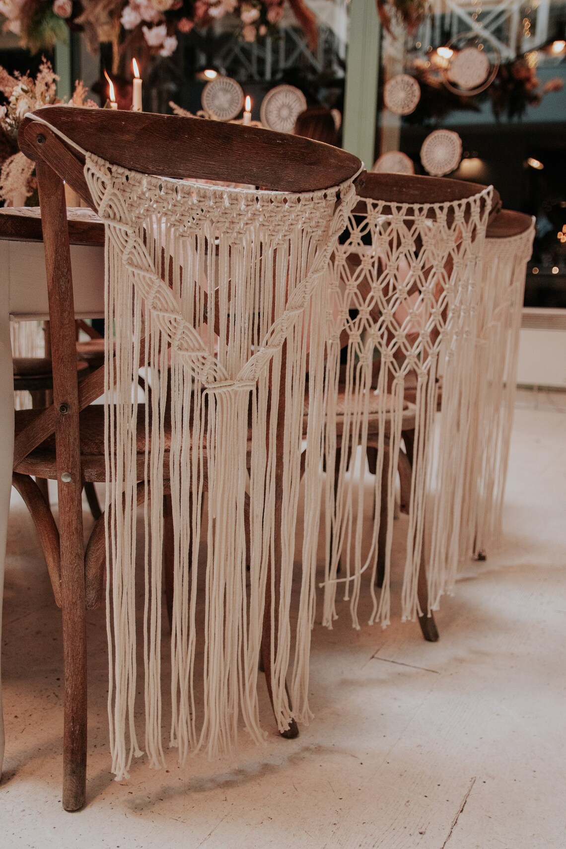 DIY Tutorial for Macrame Chair Backs Wedding Chair Cover - Etsy