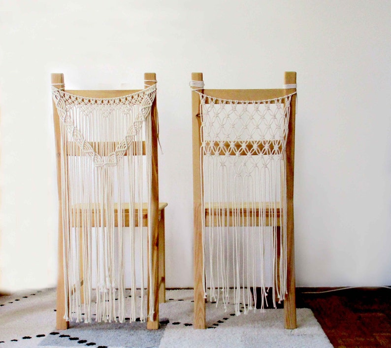 Macrame Chair Backs Wedding Chair Cover Wedding Bohemian - Etsy UK