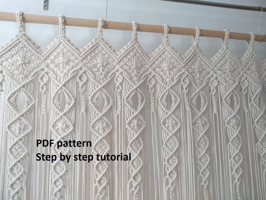 Tutorial de cortina de macramê faça você mesmo: cenário de casamento ...