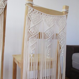 DIY Tutorial for Macrame Chair Backs, Wedding Chair Cover, Macrame E ...