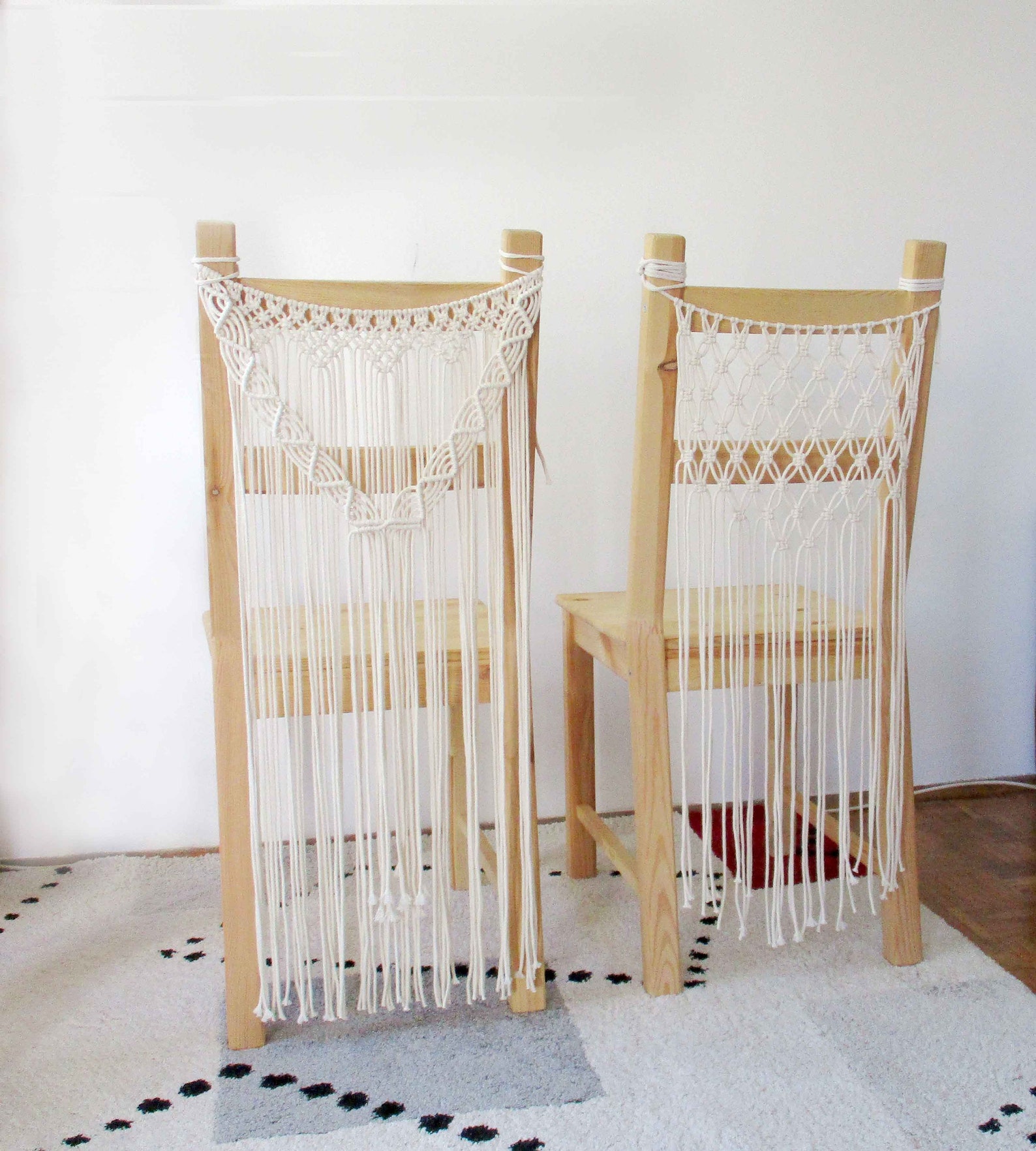 Macrame Chair Backs Wedding Chair Cover Wedding Bohemian - Etsy UK