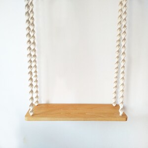 Macrame Swing, Boho Outdoor Tree or Porch Swing, Wooden Adult or ...